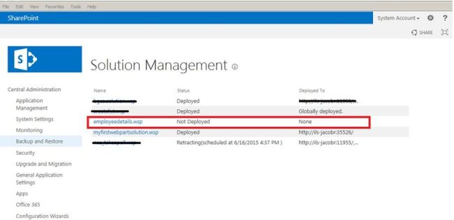 Add and Deploy Solution in SharePoint Central Administration Using PowerShell Commands